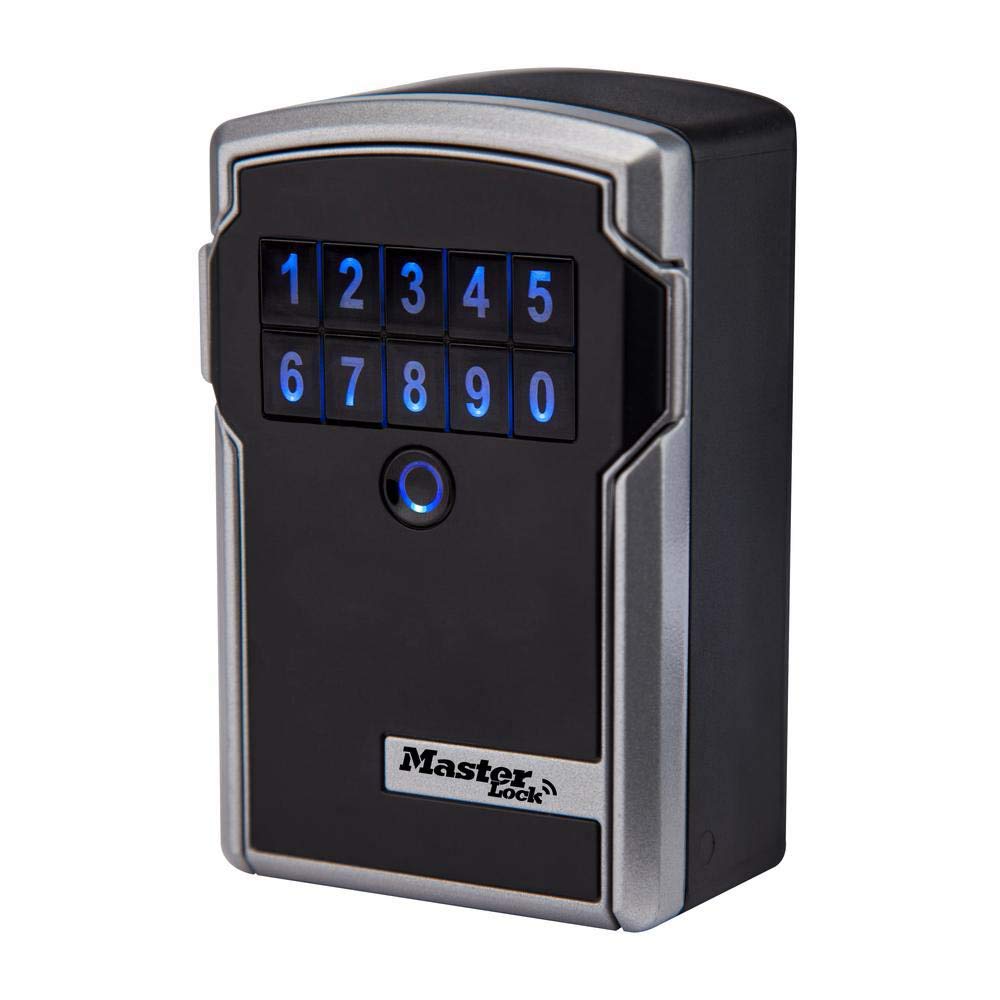 Master Lock Digital Lock Box for Keys with Code, Electronic Wall Mount Key Safe with Bluetooth Connection to iOS/Android App and Sharable Keypad Codes, 3-1/4 Inches Wide, β5441EC