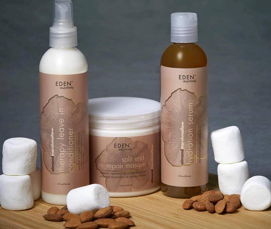EDEN BodyWorks Almond Marshmallow Conditioner, Masque and Serum | 3 Piece Set