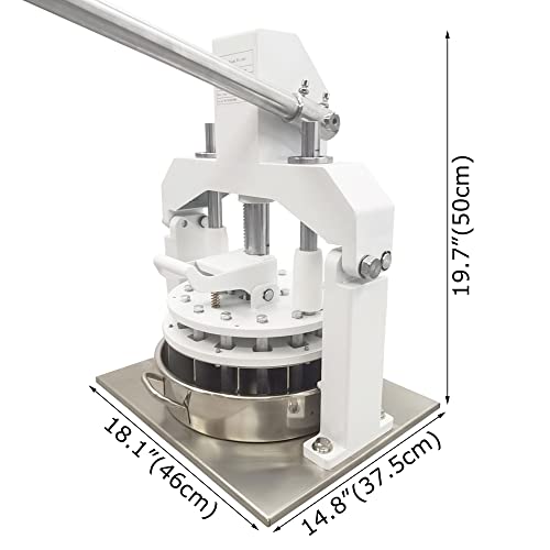 TECHTONGDA Commercial Dough Divider Rounder Machine Desktop 12PCS Manual Dough Cutter Hydraulic Bread Bakery Lump Spacer Dough Dividing Machine 90-480g/pcs