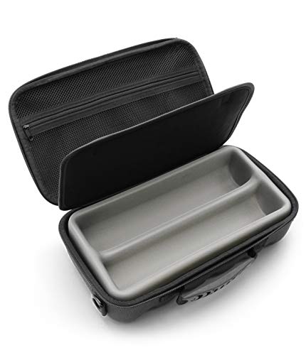 CASEMATIX Wireless Microphone Case Compatible with Two Wireless Mic System Microphones Up To 10.5" by Sennheiser, Shure and More - Sleek Mic Case For Travel with Lid Storage for Singing or Karaoke