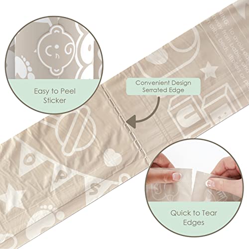 NEW Moodie Teddy Bear Diaper Bag Dispenser | Diaper Bag on the Go Dispenser w/Silicon Strap |15 LAVENDER SCENTED Diaper Disposal Bags per Roll | Diaper bag essential items (BABY BLUE)