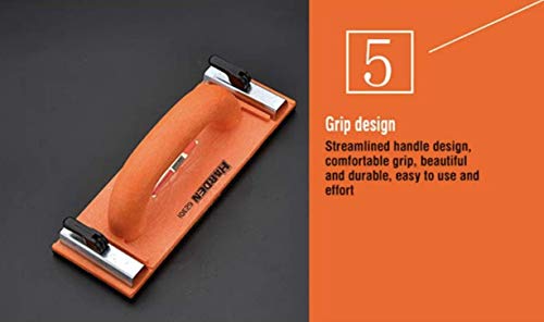 Edward Tools Hand Sander with Sandpaper Clamp - For Drywall, Wood, Floor - 9 1/4β by 3 1/4β - Ergo Contour Handle - For Use with standard 11 1/4β sandpaper
