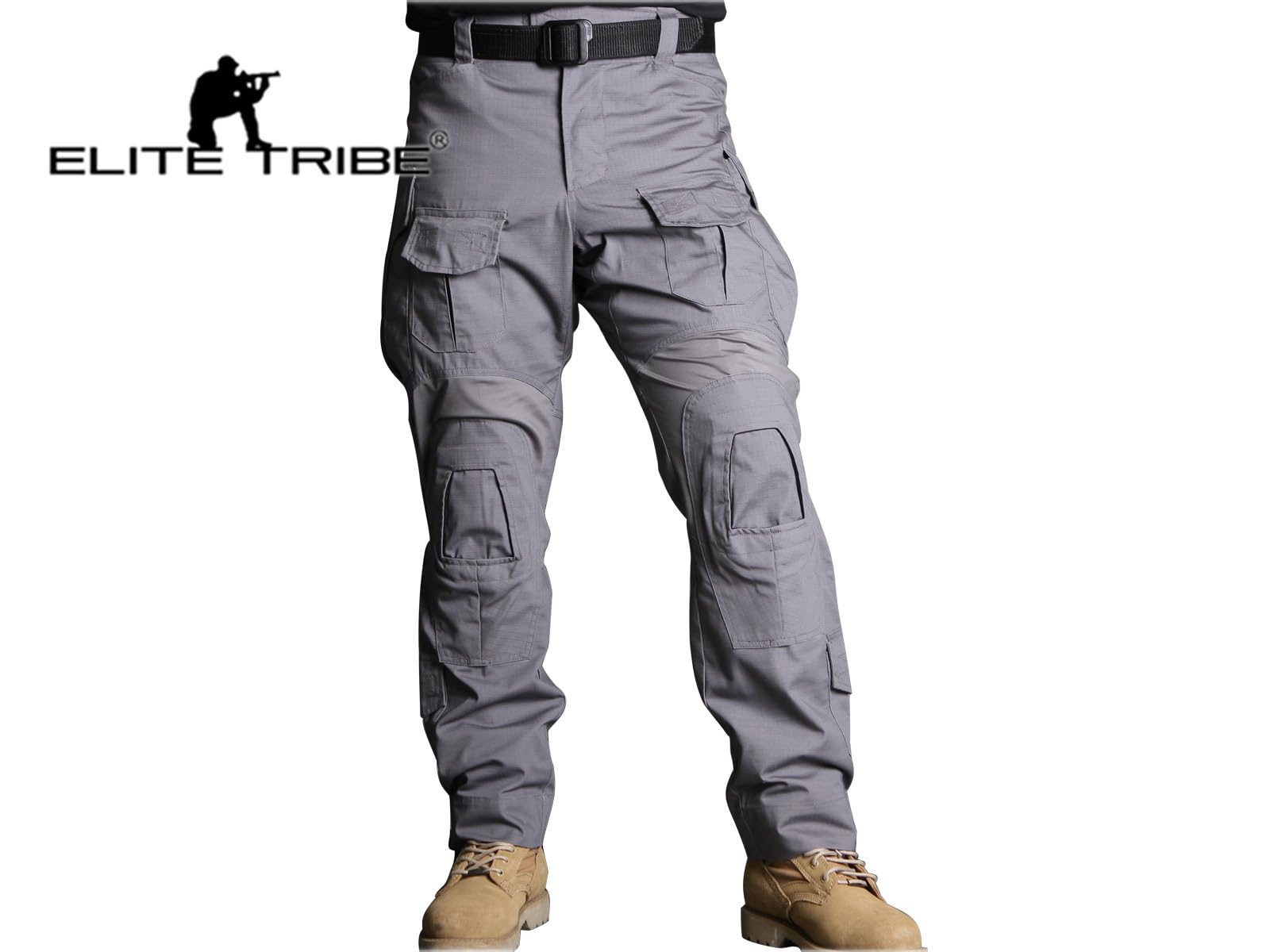 Emerson Airsoft Hunting Tactical Pants Combat Gen3 Pants with Knee Pads (US, Alpha, Large, Regular, Regular, Wolf Gray)