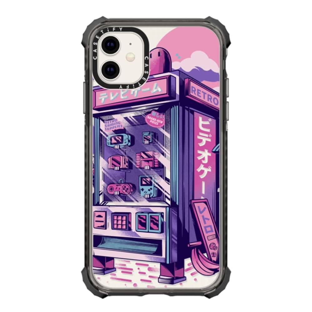 CASETiFY Ultra Impact Case for iPhone 11 - Retro Vending Machine - Clear Black