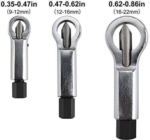 EEEKit Metal Nut Splitter Cracker, Metal Nut Splitter Breaker Manual Pressure Nut Cracker Remover Extractor Tool, 9-12mm/12-16mm/16-22mm Nut Remover Extractor Tools