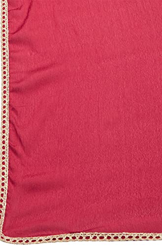 Janasya Indian Women's Maroon Rayon Kurti With Sharara And Dupatta(SET322-KR-SHA-XS)