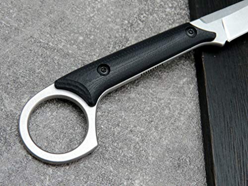 Ccanku C1140 Fixed Blade Knife,D2 Blade G10 Handle Claw Knife EDC Tool Knife,Utility Knife for Outdoor, Survival, Hiking, Camping(Silver)