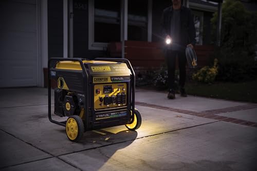Champion Power Equipment 201176 9000-Watt Electric Start Tri-Fuel Open Frame Inverter Generator with CO Shield