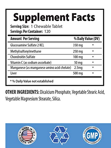 I LOVE MY PETS LLC Joint Supplements for Cats Tablets - PET Hip and Joint Support - Dogs and Cats - Healthy Formula - glucosamine chondroitin Cats - 120 Treats (1 Bottle)