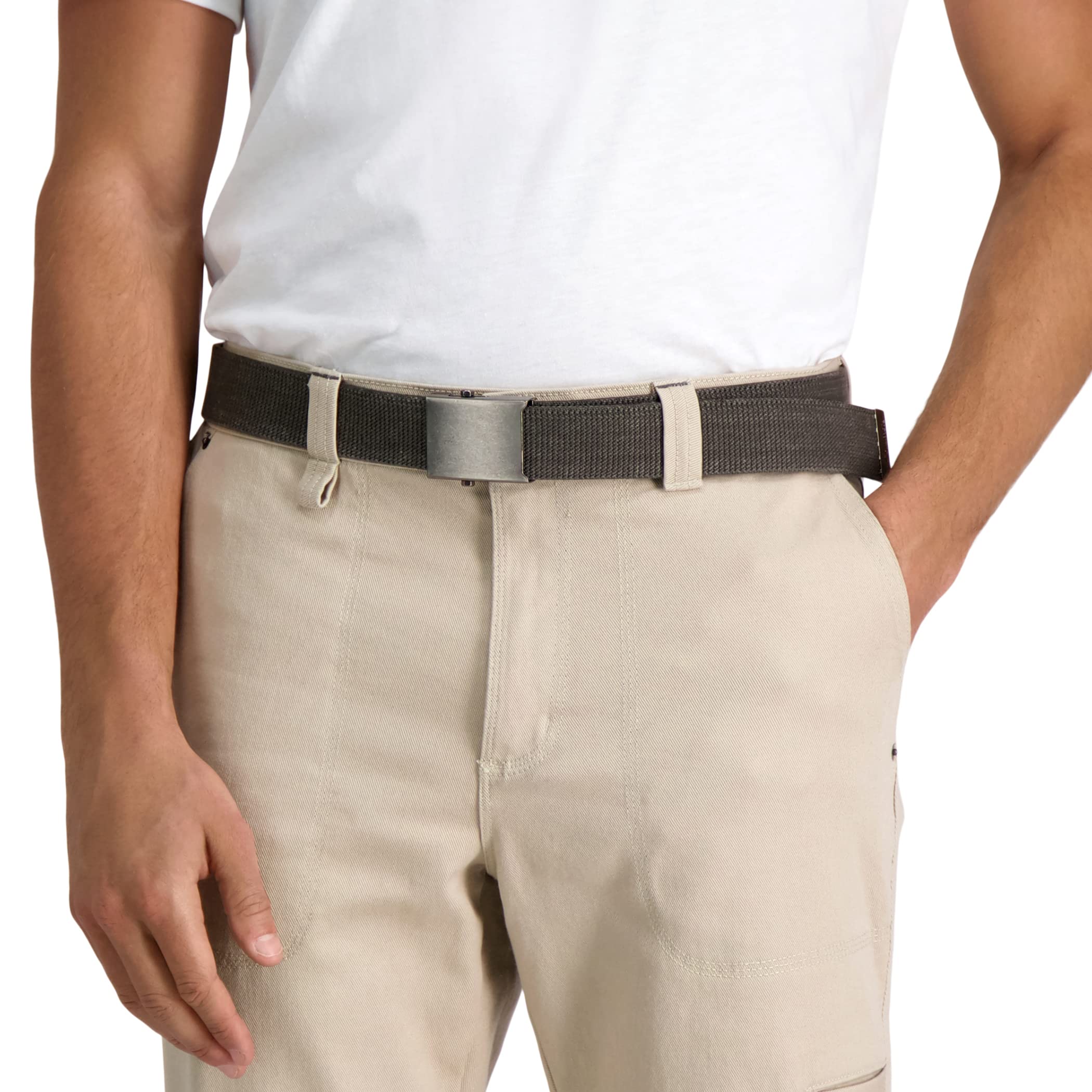 Columbia Unisex-adult Military Web Belt-Adjustable One Size Cotton Strap and Metal Plaque Buckle