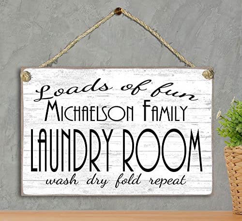 Personalized Laundry Sign Laundry Room Decoration Customized Wash Dry Fold Rinse Repeat