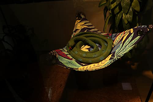 HRRIVE Reptile Bearded Dragon Hammock Lizard Lounger with Suction Cup for Reptile Tank Terrarium Decor Accessories, Breathable Fabric