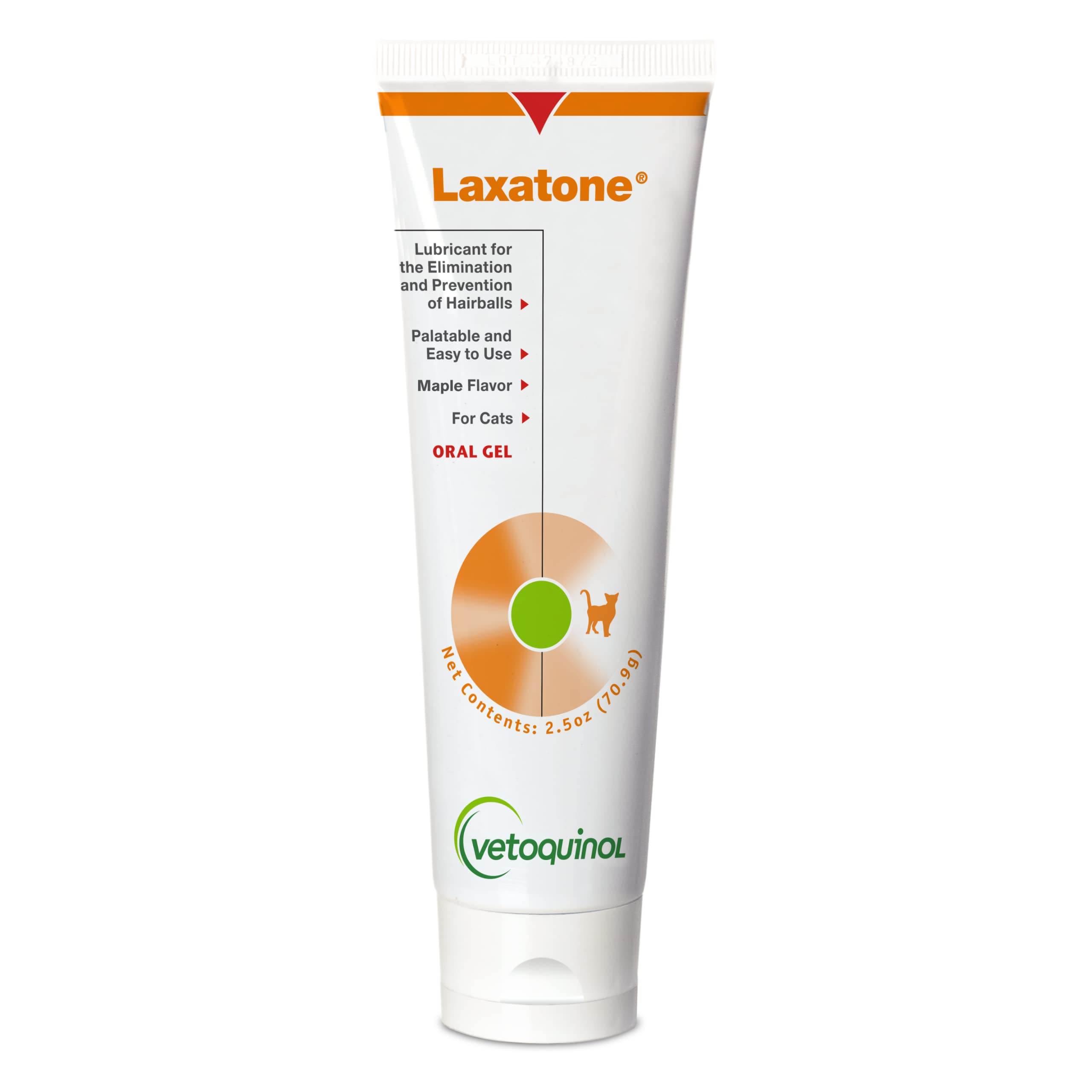 Vetoquinol Laxatone: Oral Hairball Lubricant Gel for Cats – Maple Flavored, 2.5oz