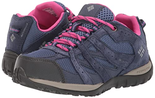 Columbia Unisex Child Redmond Waterproof Hiking Shoe, Bluebell/Pink Ice, 3 Big Kid US