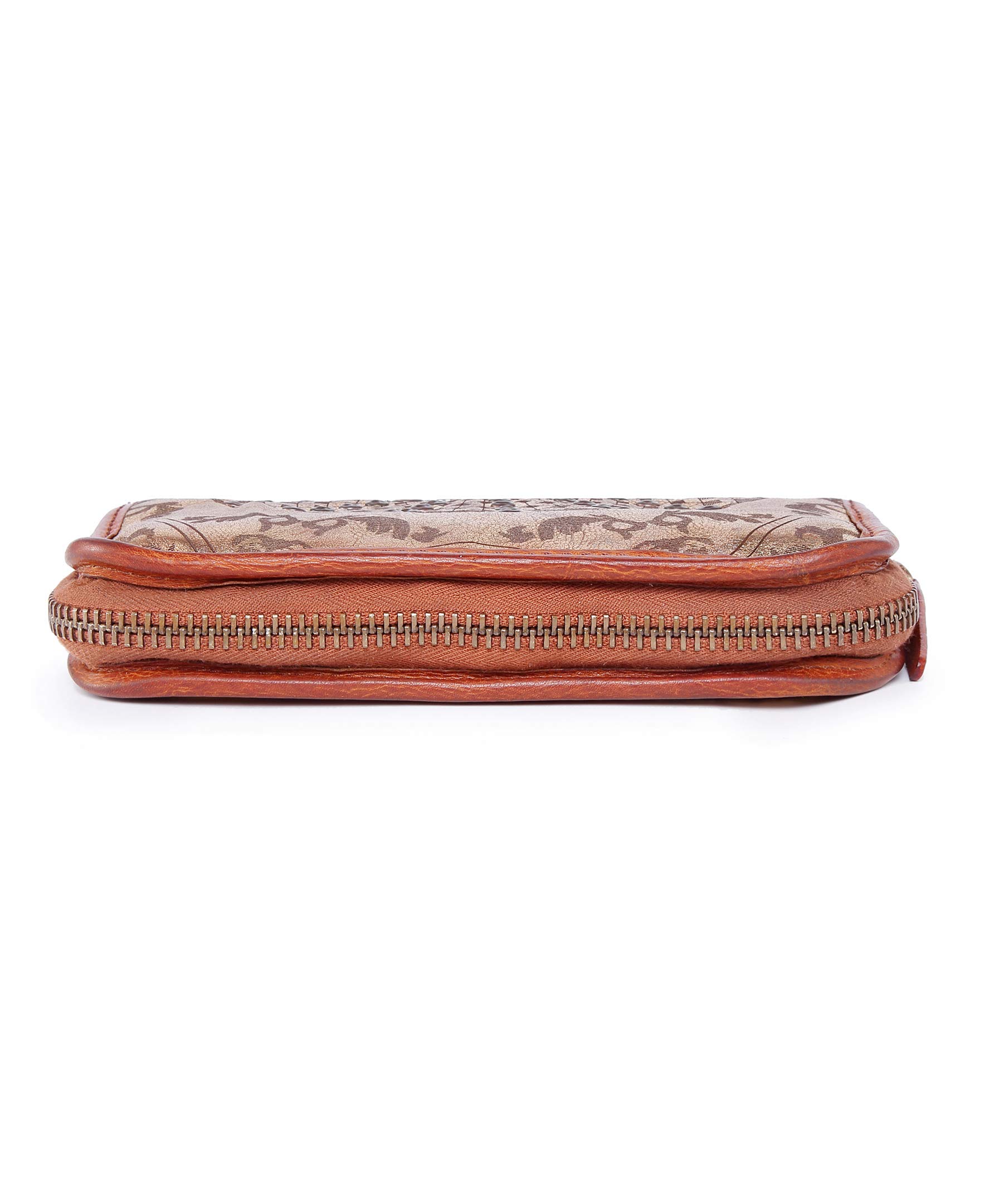 OLD TREND Genuine Leather Golden Mola Clutch