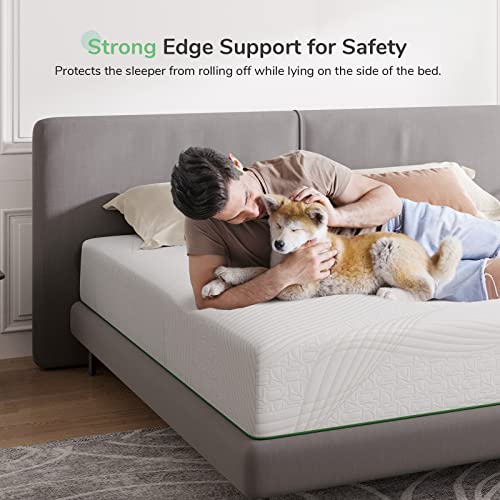 Novilla King Mattress, 12 Inch Gel Memory Foam Mattress Cooling, King Size Mattress in a Box for Back Pain Relief, Medium Firm Mattress with Edge Support & Motion Isolation