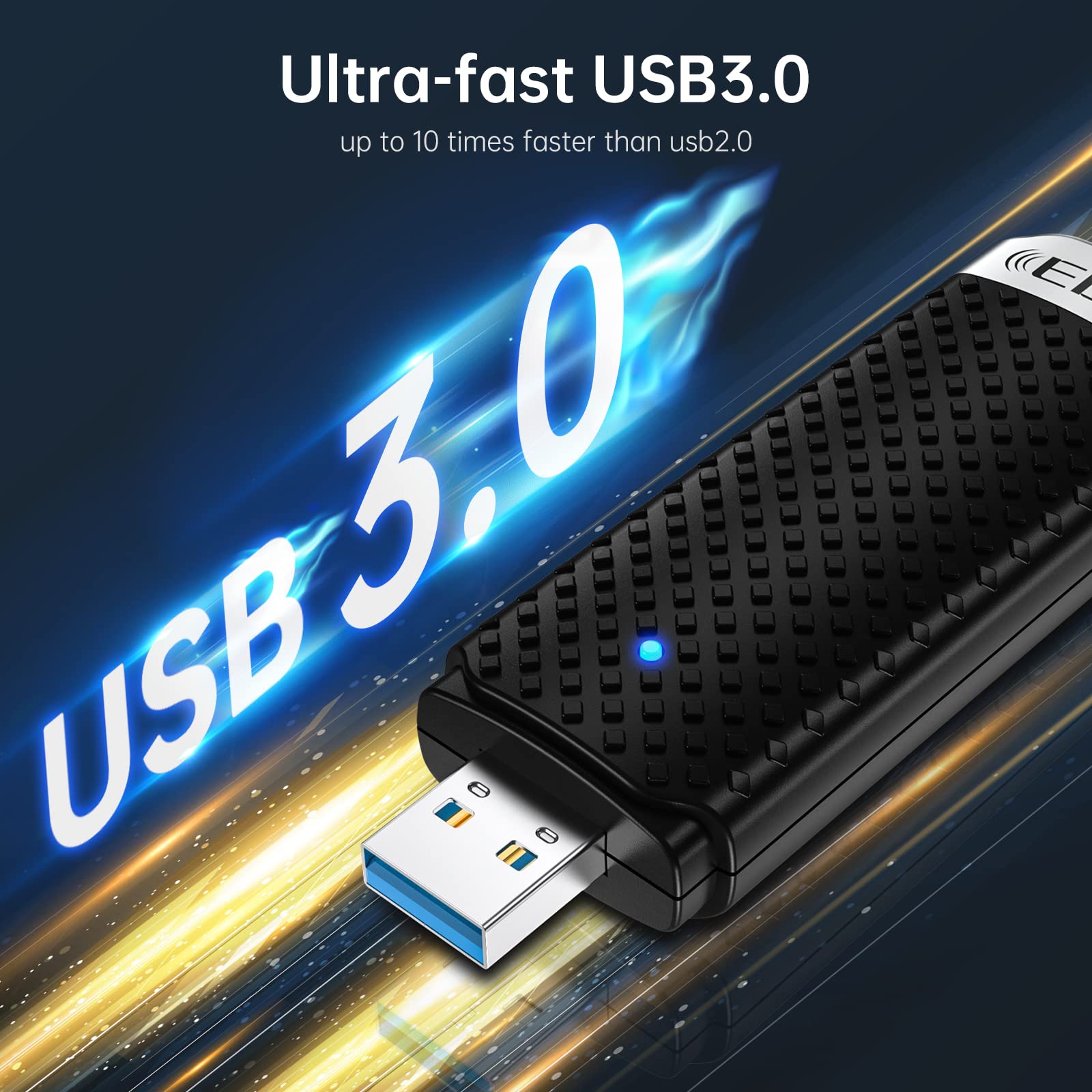 EDUP USB 3.0 WiFi 6 Adapter AX1800M 802.11ax Dual Band 5.8Ghz/2.4Ghz Wireless Network Adapter Compatible with Windows 11/10