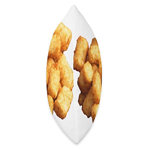 Grated Potato Food Tater Tots Photograph Throw Pillow, 18x18, Multicolor