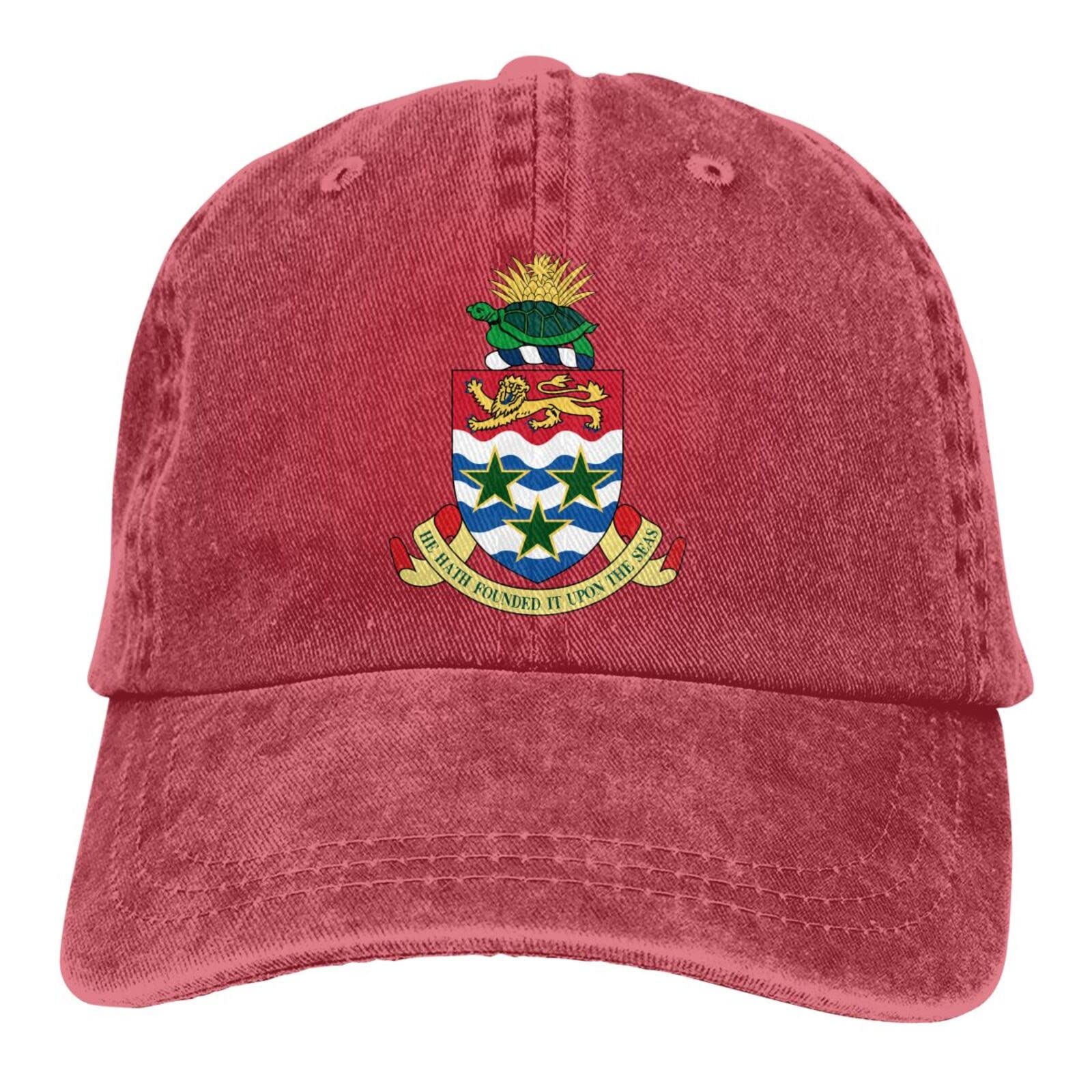 Cayman Islands Flag Baseball Cap Comfortable Stylish Mens and Womens Baseball Cap Red