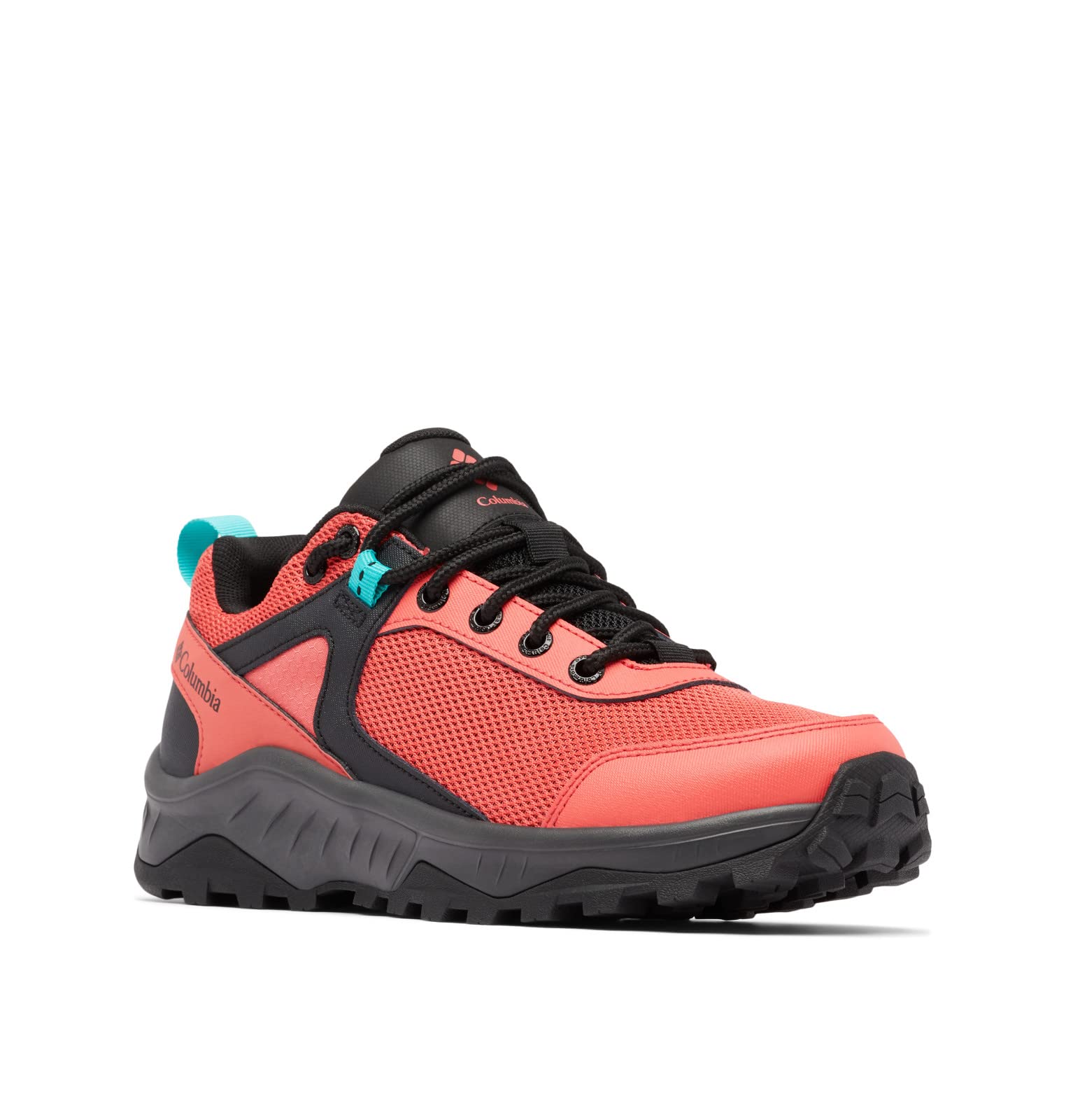 Columbia Women's Trailstorm Ascend Waterproof, Red Coral/Bright Aqua, 7.5