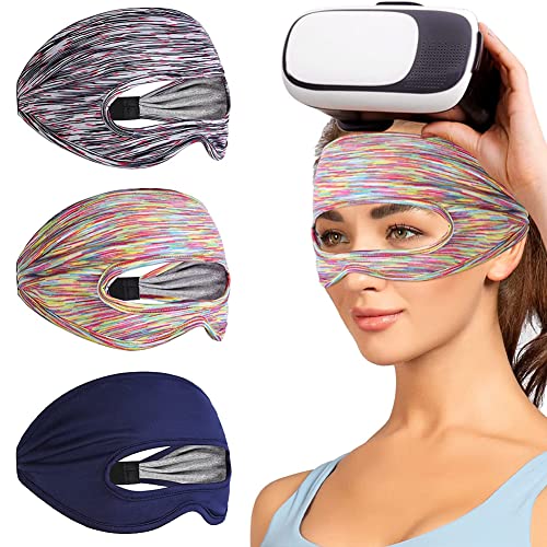 VR Eye Masks Compatible with Quest 2, Face Cover Breathable Sweat Band for VR Headset, 3 pcs in Pack