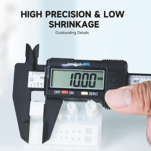 GratKit Upgraded ABS-Like 3D Printer Resin, High Toughness 405nm UV Curing Resin, Scratch Resistant and Compatible with SLA, LCD and DLP Printers for Industrial Parts Printing - 1000g, White