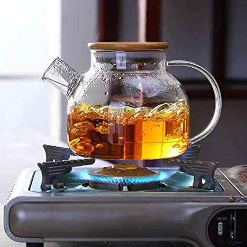 Hwagui - Glass Teapot With Infuser For Loose Tea And Blooming Tea, Heat Resistant Glass Teapot And Kettle For Stovetop, Perfect Tea Maker, 1000ml/33oz