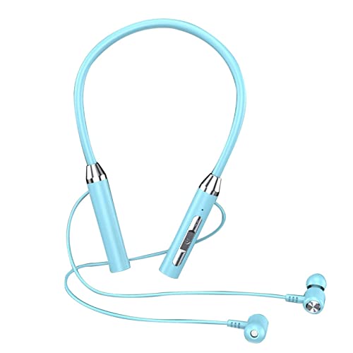 HWZQDJ Neck Hanging Bluetooth Headphones, Wireless Sports Bluetooth 5.0 Noise Cancelling Earbuds with Mic for Fitness Running, in-Ear Headset