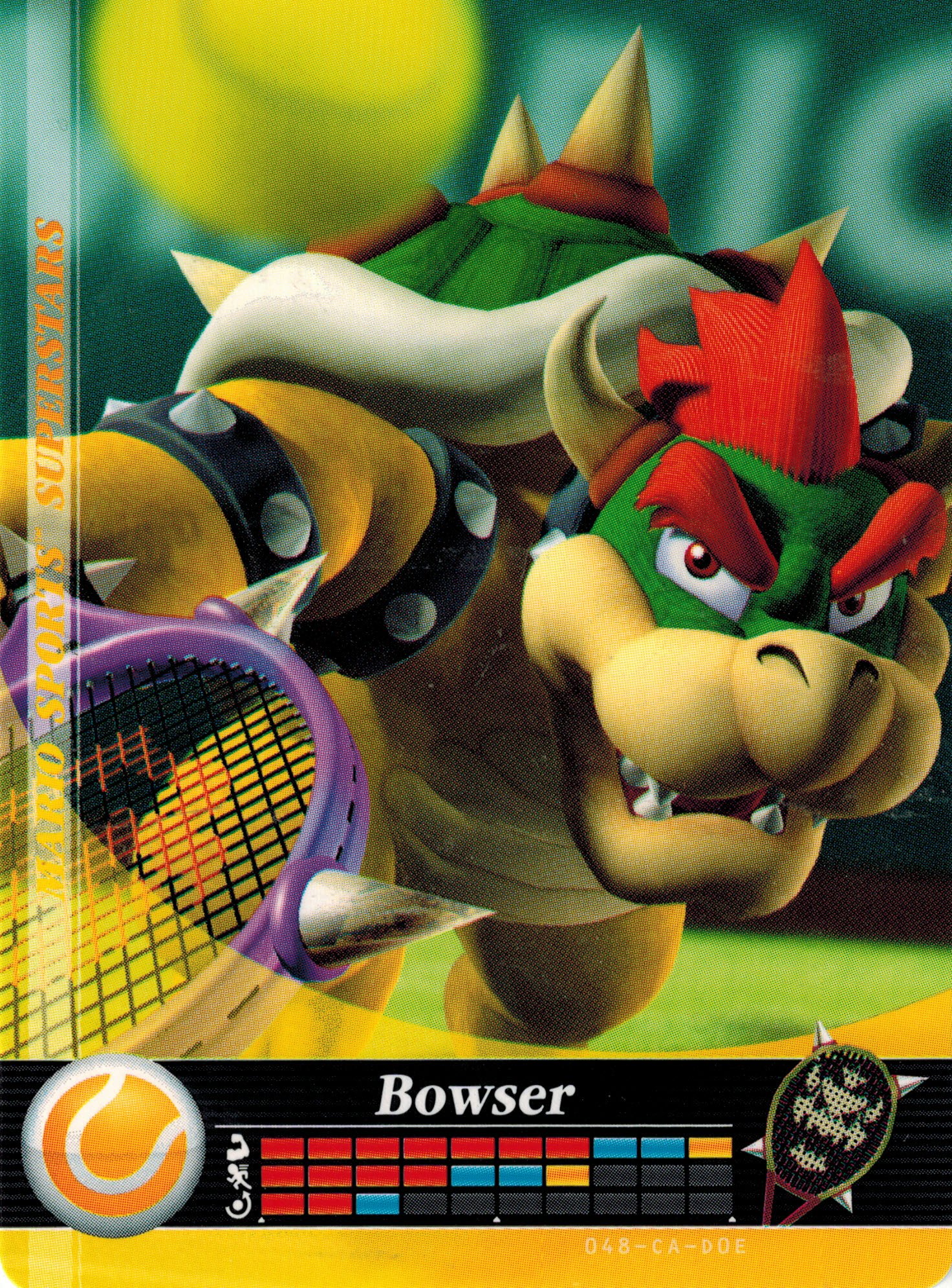 Nintendo Mario Sports SuperStars Amiibo Card Bowser Tennis 048/090 USA Version