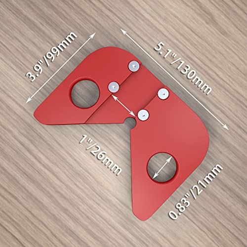 EIGNO Center Scribe Gauge Center Scribe Measuring Tool,Aluminum Alloy Center Finder,Woodworking Line Caliber Gauge,45/90 Degree Right Angle Line Gauge Carpenter Ruler,Removable and Replaceable Ruler.