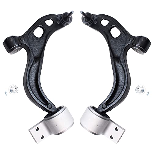 Detroit Axle - Front 10pc Suspension Kit 2010 2011 2012 Ford Flex, 2 Lower Control Arms with Ball Joints 2 Lower Ball Joints 4 Outer & Inner Tie Rods 2 Sway Bar End Links 2 Boots Replacement