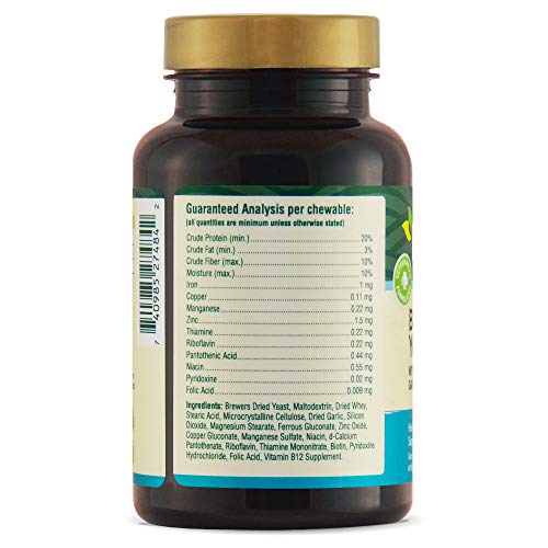 PetNC Natural Care Brewers Yeast Chewables for Dogs, 250 Count