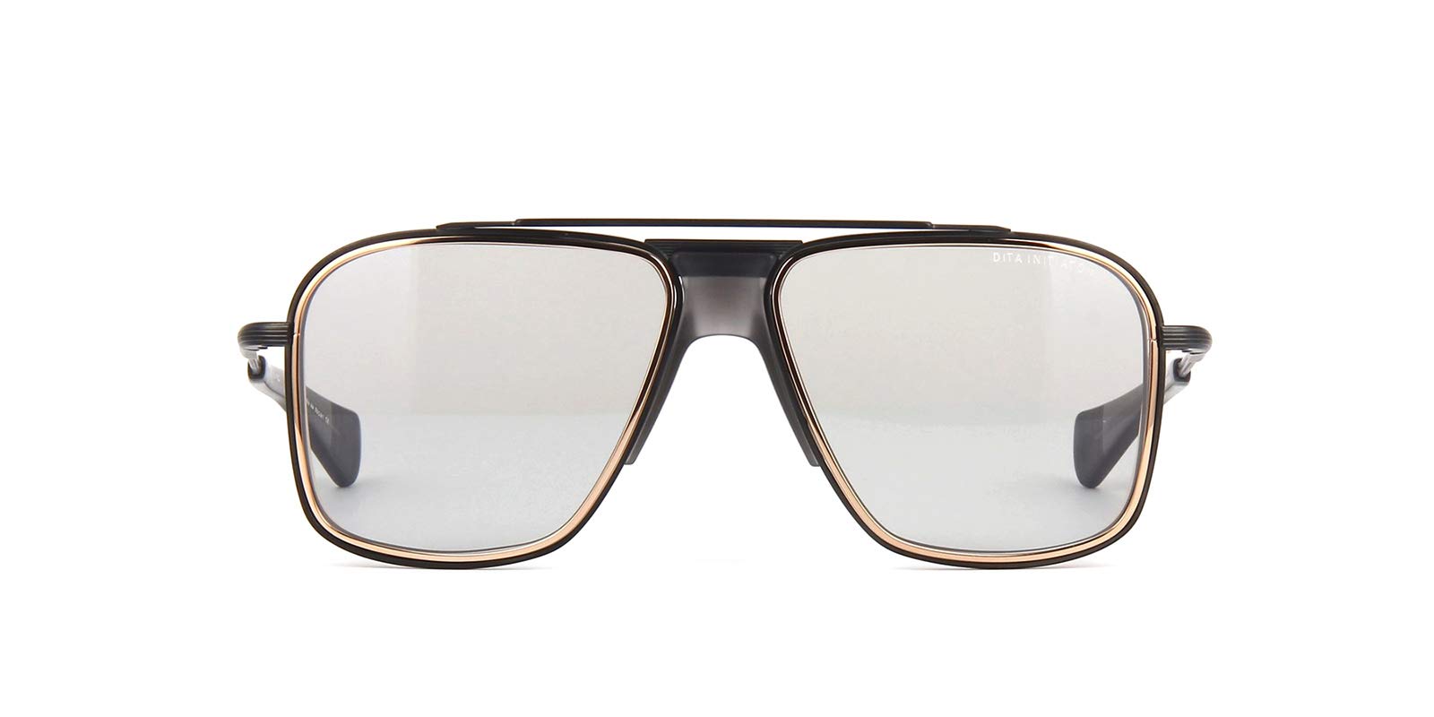 Dita INITIATOR DTS116-58-03 Sunglasses Black Iron - Rose Gold lens rims - Matte Crystal Grey w/Medium Grey - AR Lens 58mm