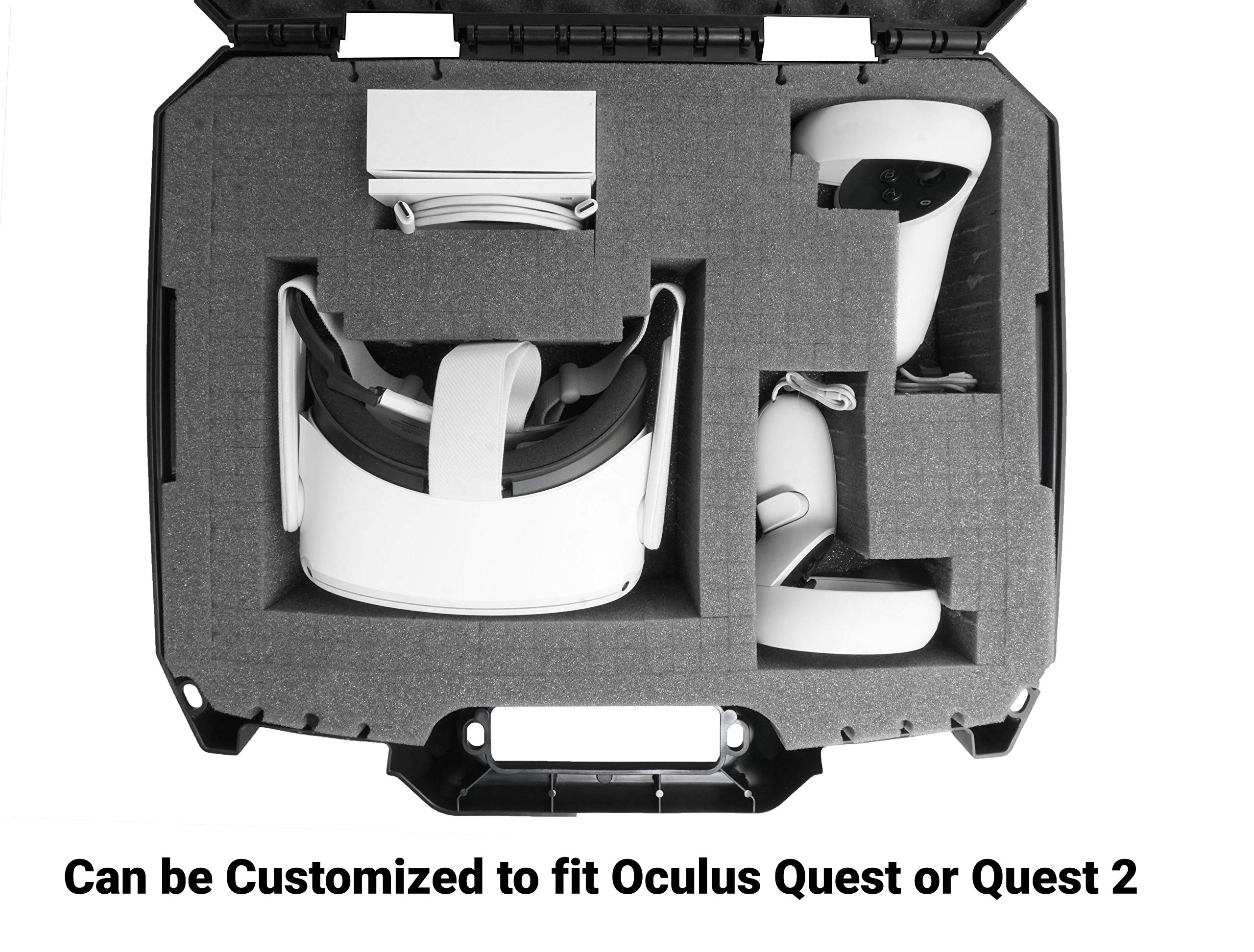 Case Club Hard Case Compatible with Oculus Quest 2 and Oculus Quest VR Gaming Headset & Accessories - Also fits Elite Strap - Compact Design | Impact Protection | Made in USA