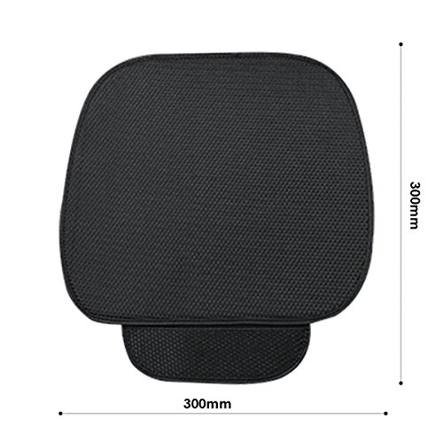 DEALPEAK Breathable Ice Silk Car Seat Cushions Four Seasons General Car Interior Anti-Skid Seat Covers Office Chair Mat (1PC Black)