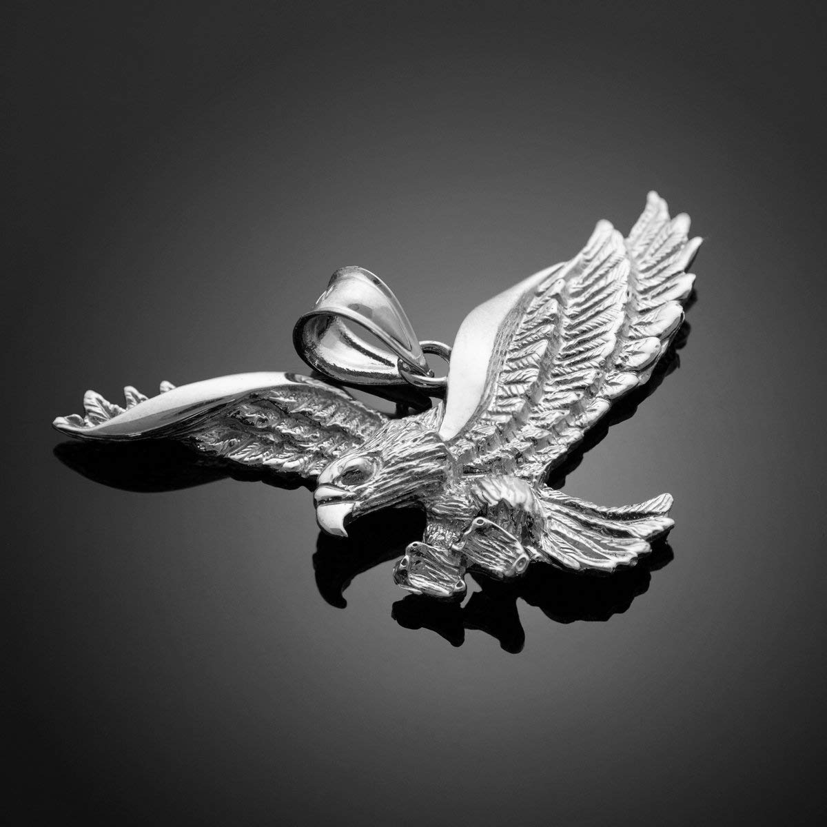 COMET CRAFT Stainless Steel Vintage Flying Eagle Pendant American Eagle Charm Pendant