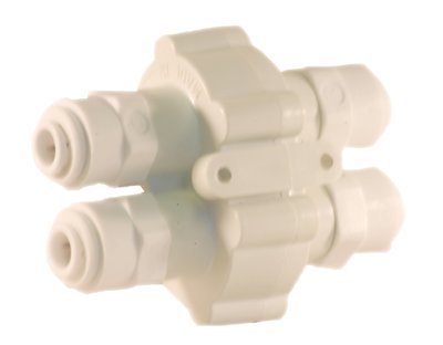 Hydronamic (ASV-100-JG) Auto Shut Off Valve w/ 1/4" Quick Connect Fittings White