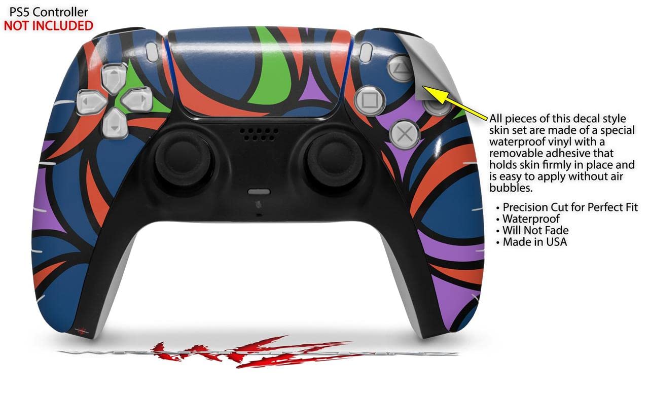 WraptorSkinz Skin Wrap compatible with Sony PS5 DualSense Controller Crazy Dots 02 (CONTROLLER NOT INCLUDED)