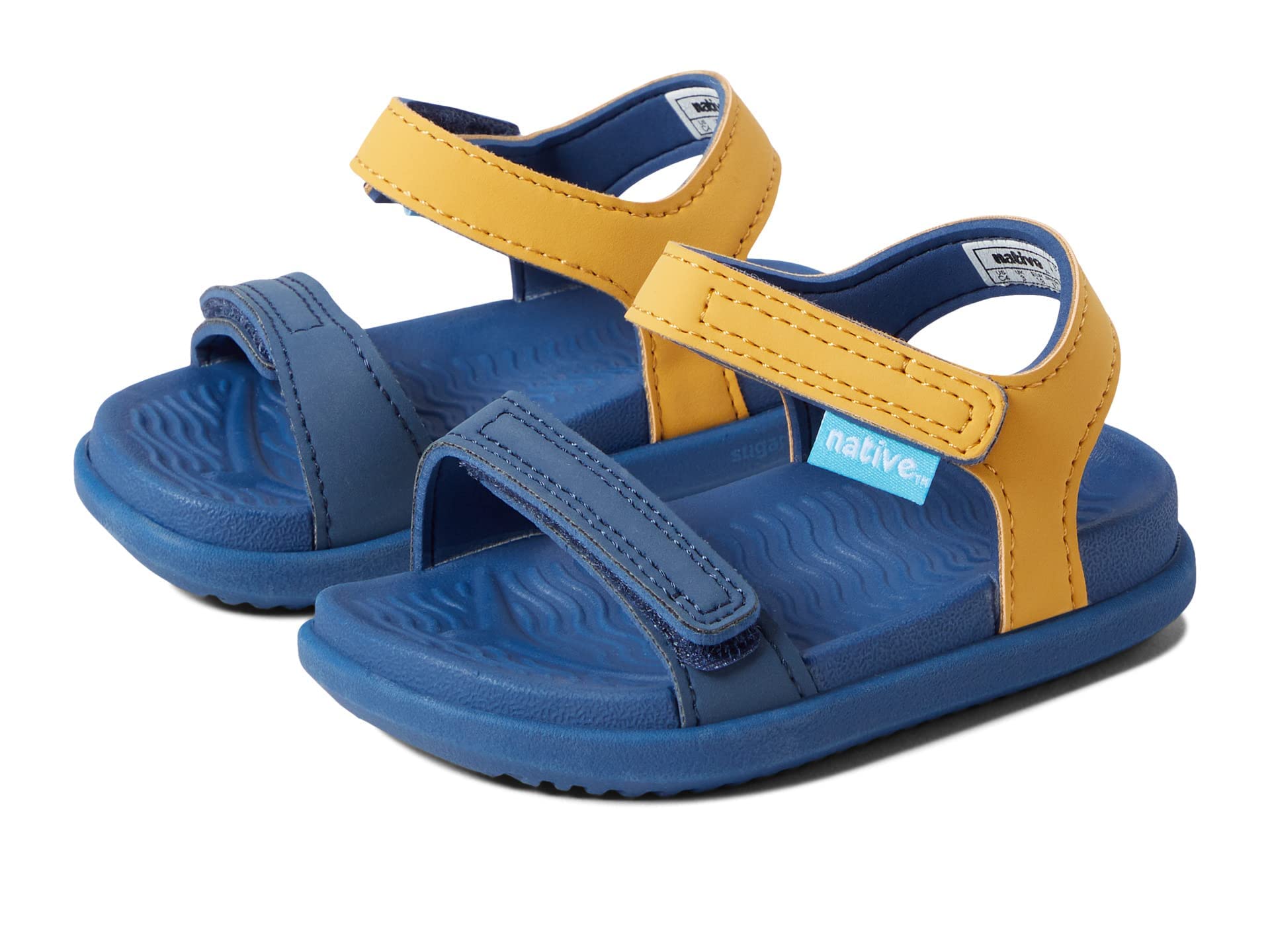 Native Shoes Baby Boy's Charley Sugarlite Block (Toddler) Wheat Frontier/Frontier Blue 7 Toddler M