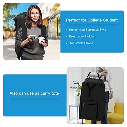 Laundry Backpack Bag, Bukere Extra Large 2 in 1 Laundry Hamper Basket for College Students Dorm Essentials, Adjustable Shoulder Straps, Freestanding Laundry Bag for Apartment, Laundromat, Travel