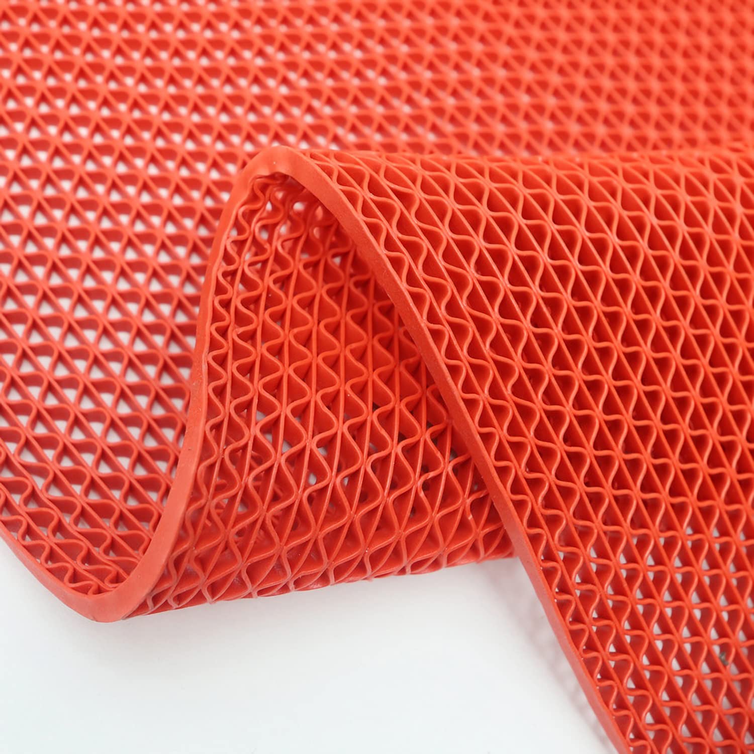 MYOYAY 3' x 16.4' Non-Slip PVC Drainage Floor Mat Commercial Wet Area Floor Mats for Outdoor Indoor Restaurant Kitchen Bar Swimming Pool Splash Matting Water Drain Flooring Mat, Red