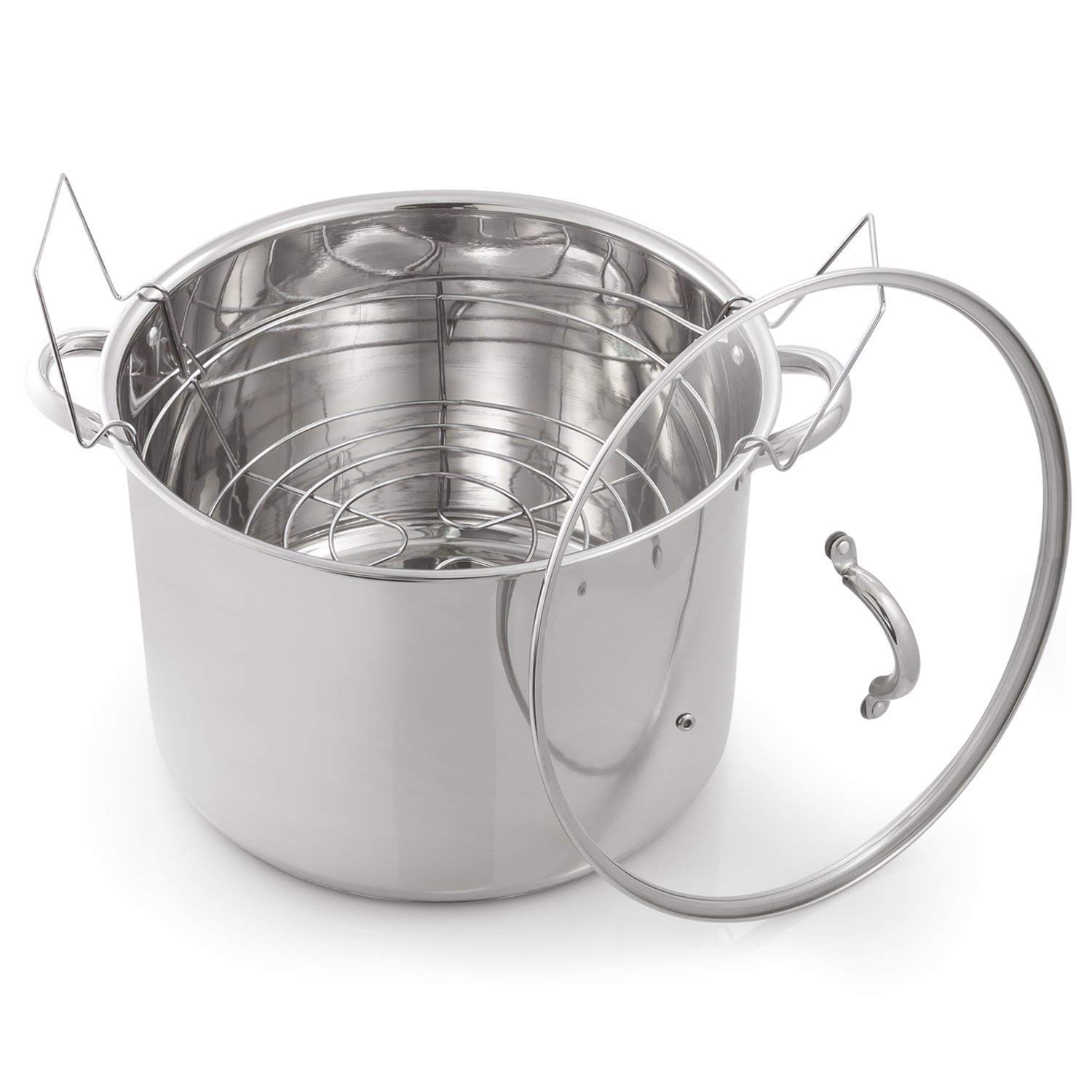 McSunley 620 Medium Stainless Steel Prep N Cook Water Bath Canner, 21.5 Quart, Silver (Unit)