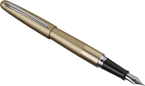 Pilot Metropolitan Collection Fountain Pen, Gold Barrel, Classic Design, Medium Nib, Medium Nib, Black Ink (91119)