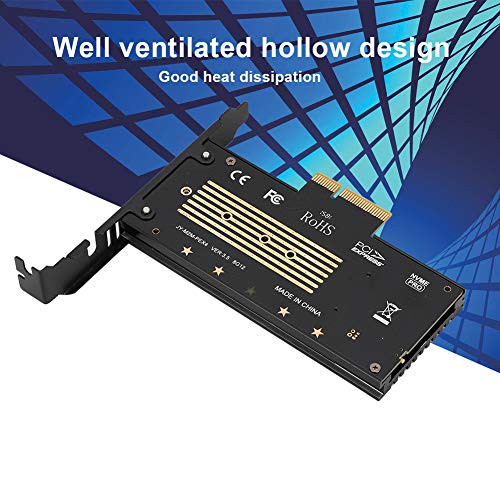 Expansion Card, SSD Converter Adapter Stable and Durable M.2 for NVME SSD Converter Operation with Fan for Solid State Drive Transfer