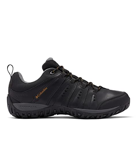 Columbia Woodburn 2 Waterproof Men's Low Rise Hiking Shoes, Black (Black/Caramel), 12 US