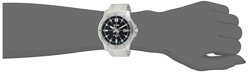Casio MTP-VD01D-1EV Men's Enticer Stainless Steel Black Dial Casual Analog Sporty Watch