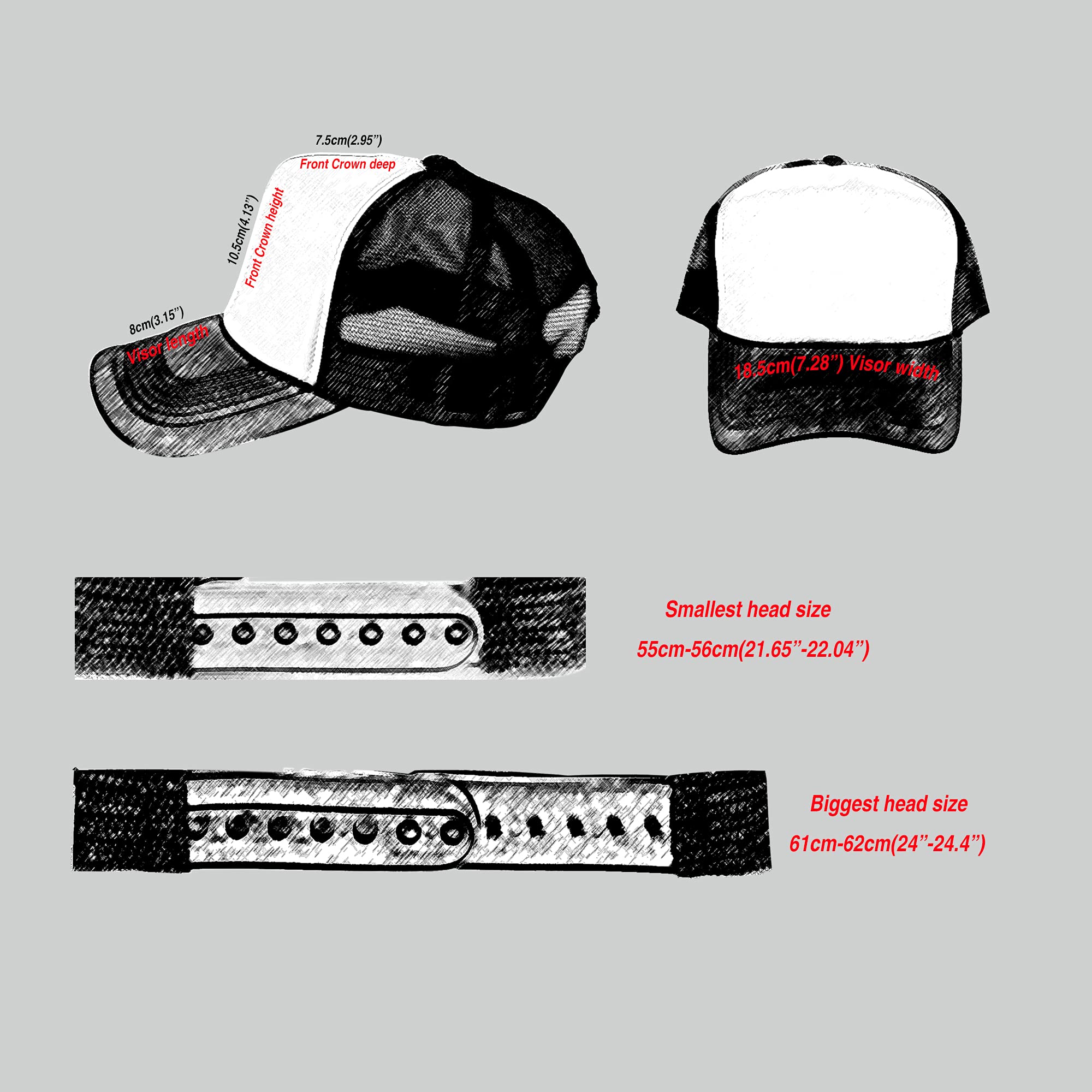 Craftman High Crown Foam Front Mesh Back Classic Trucker Hat with Adjustable Snapback for Men and Women