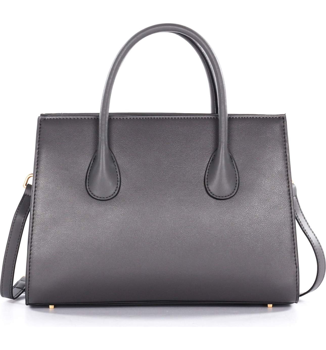 Céline Dion Octave Leather Satchel (Grey)