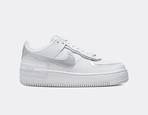 Nike Air Force 1 Shadow Womens White/Metallic Silver Size 6