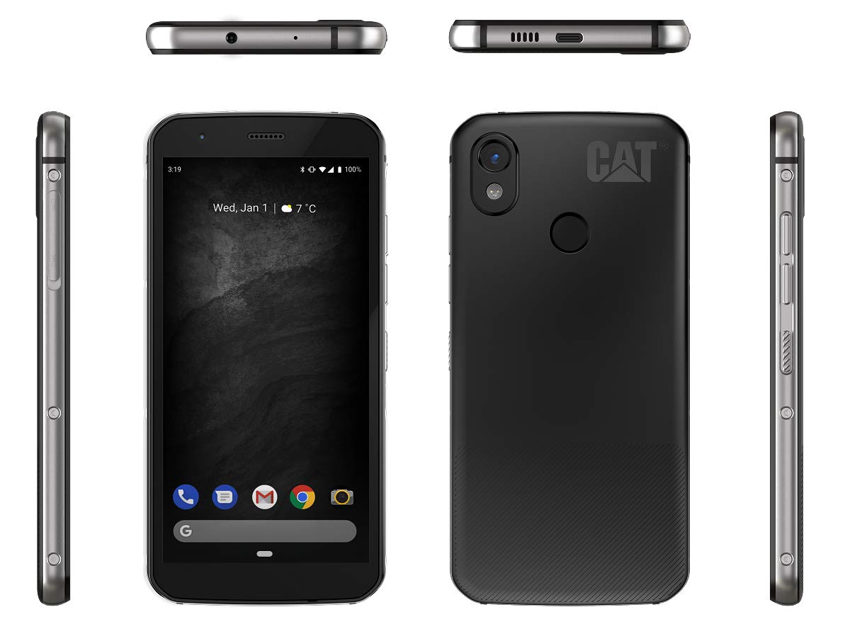 CAT S52 64GB+4GB RAM, 5.65 inches, Dual SIM, IP68, Military SPEC 810G, Thinnest Waterproof Rugged Unlocked Phone + 9H Tempered Glass Screen Protector (1-Pack) - International Model